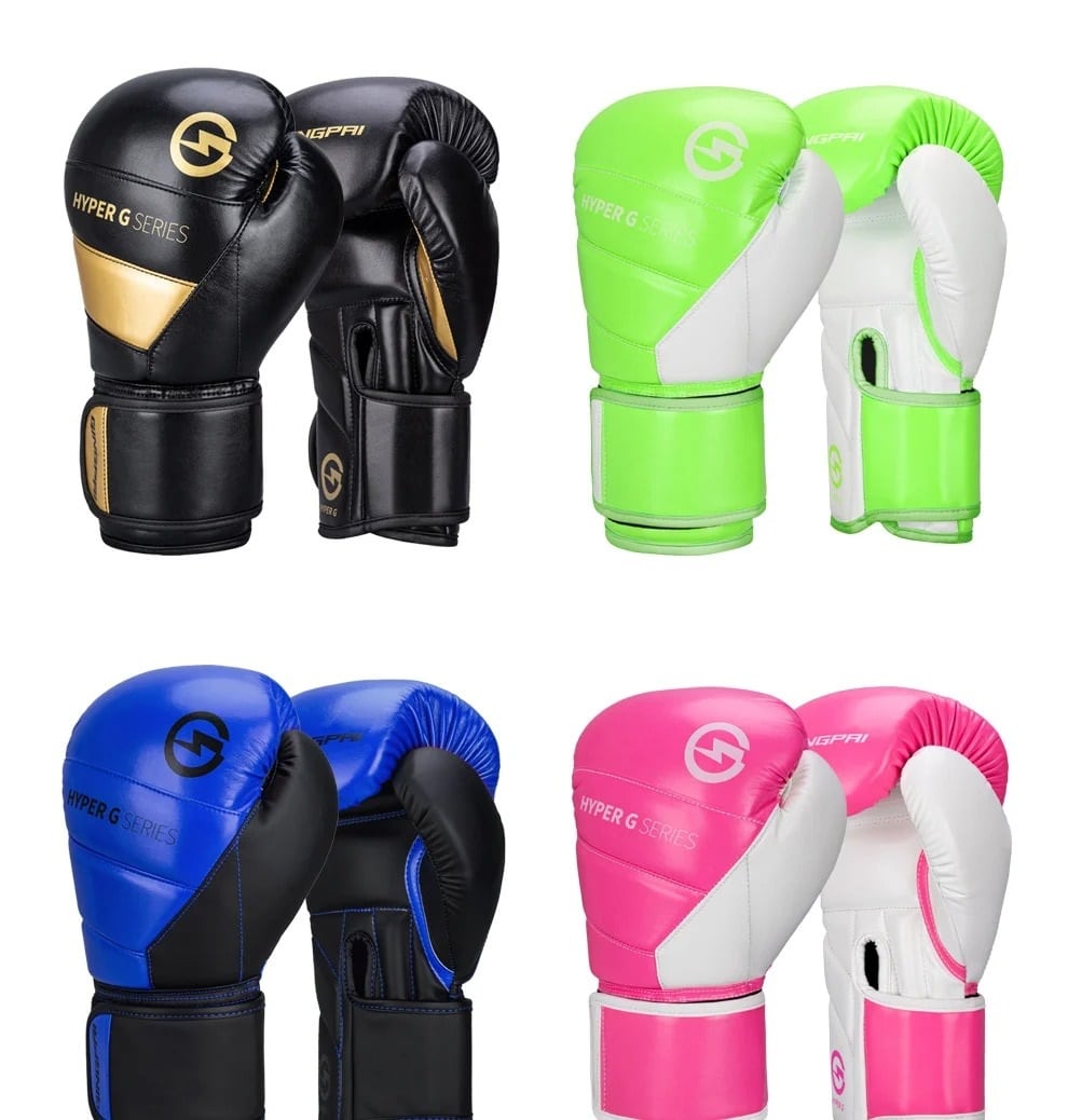 Gant de boxe noir et doré - Gant Sport