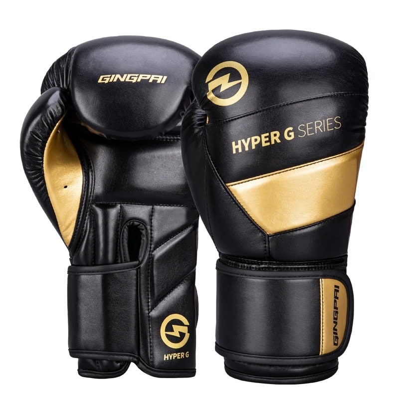 Gant de boxe noir et doré - Gant Sport